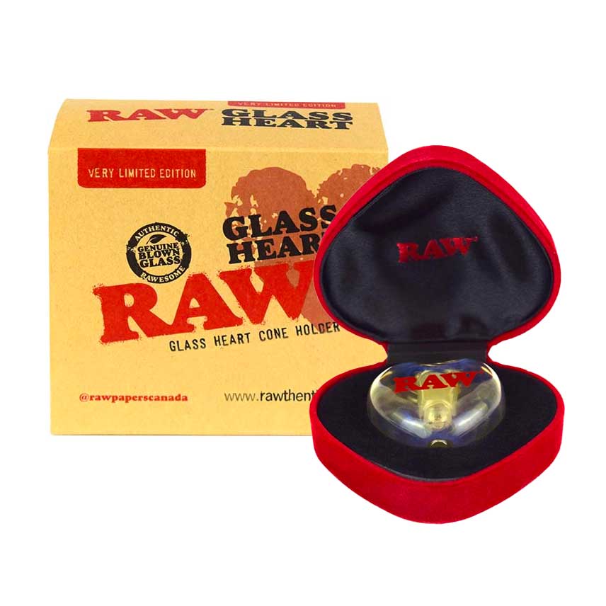 RAW | GLASS HEART JOINT & CONE HOLDER – Pachemama